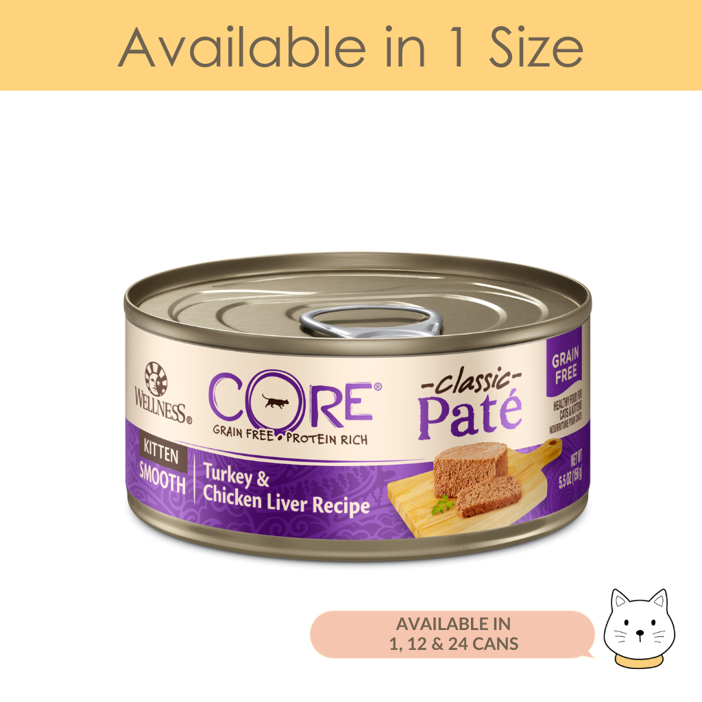 Wellness Core Classic Pate Kitten Wet Cat Food 5.5oz (156g) — WSN ...