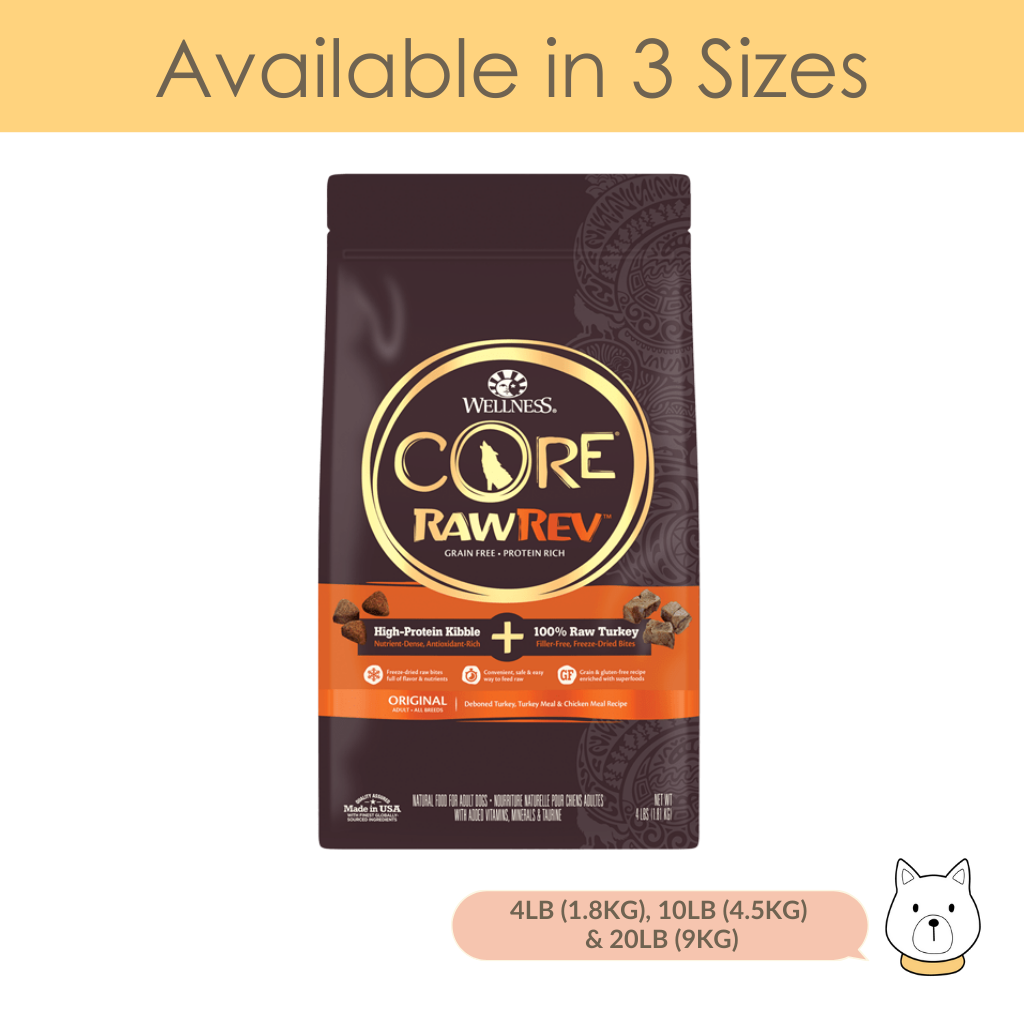 Wellness Core RawRev Original Kibble/Freeze-Dried Dog Food — WSN ...